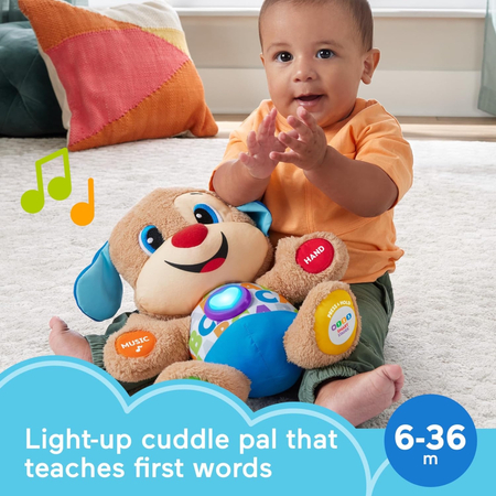 Fisher-Price «Смейся и учись», интерактивная плюшевая собака с музыкой