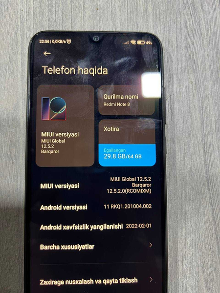Redmi note 8 sotiladi