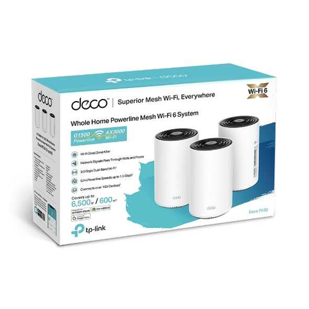 Tp Link DECO PX50 AX3000 + G1500 Powerline Mesh Wi-Fi 6 для всего дома