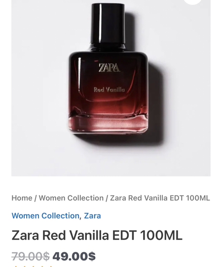 Original zara parfumes