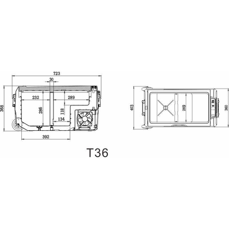 Компрессорный автохолодильник Alpicool T36