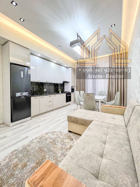 Карасу 2 жк Fazo , 3/7/8 , мебель техника , 72м2 , 85 000 у.е