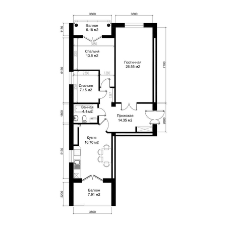 Продается 3х ком. кв-ра, ЖК Muhtasham Qurilish, ор-р:Юнус-й р-н, 95м2