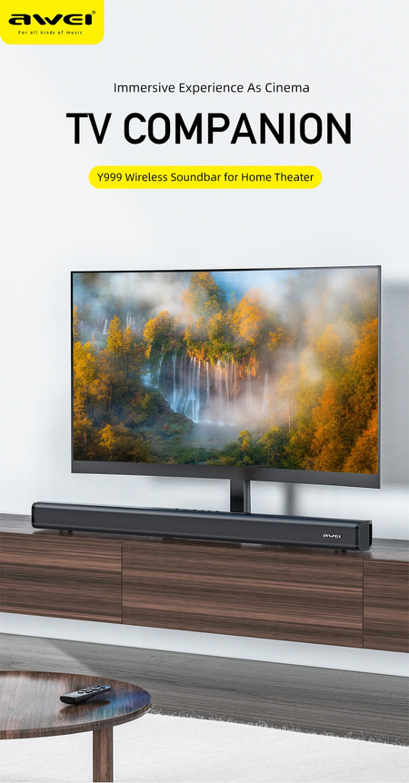 awei Y999 Soundbar Stereo Speaker 50W TV Home Theater