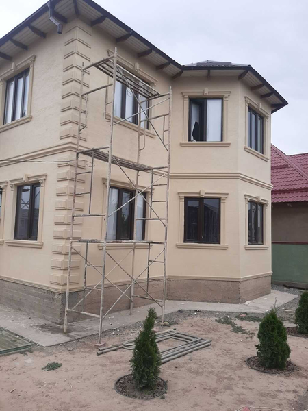 Travertin fasad ishlarini qilamiz
