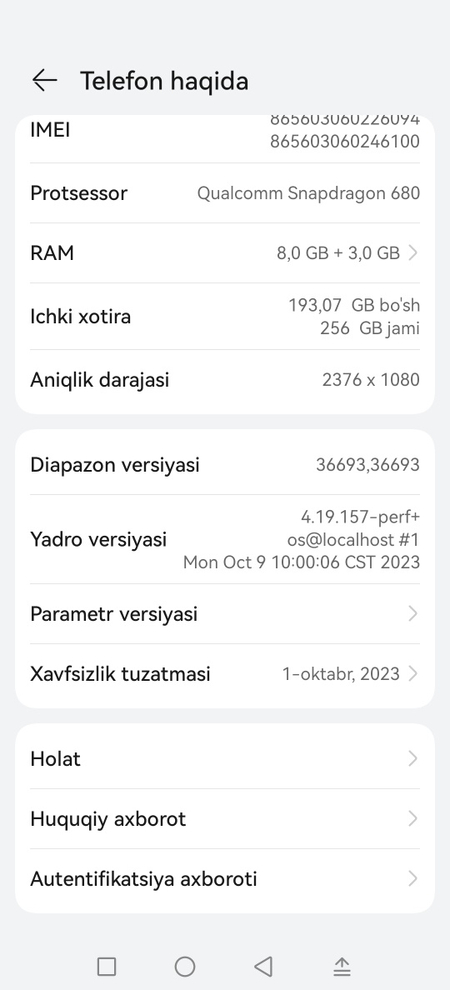 HUAWEI Nova Y91 yangi