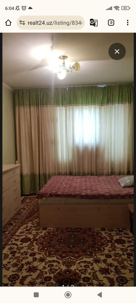 2xona kvartira sotiladi.3 xona qilingan