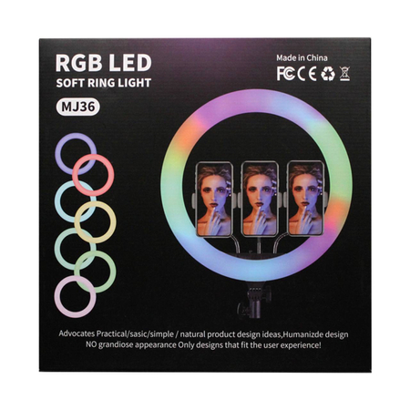 Rgb kolsevaya lampa shtativli лампа кольцевая подсветка ргб штативом