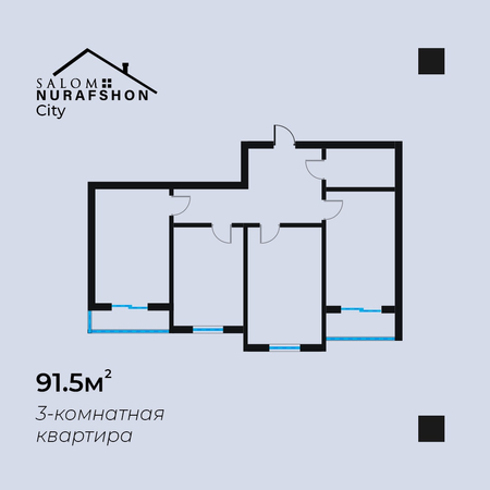 Nurafshon sitida yangi binolar m² 3,000,000 dan