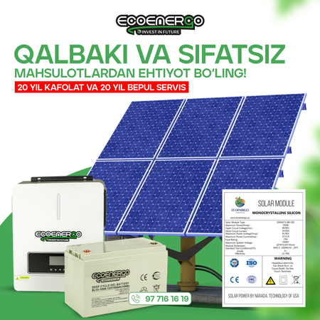Quyosh elektr stansiyalari | солнечные панели 20 квт