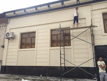 Travertin  ishlarini qilamiz materiali bilan qilamiz