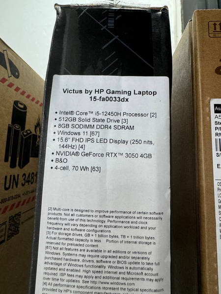 HP Victus Core i5-12450H 8GB/512GB RTX3050