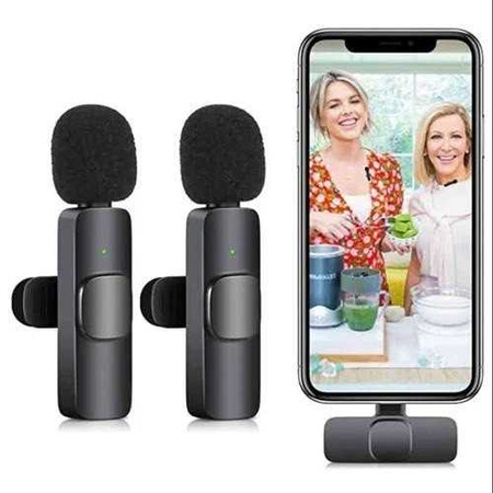 +ДОСТАВКА! Беспроводной Микрофон-петличка  К9  двойной  iPhone/Android