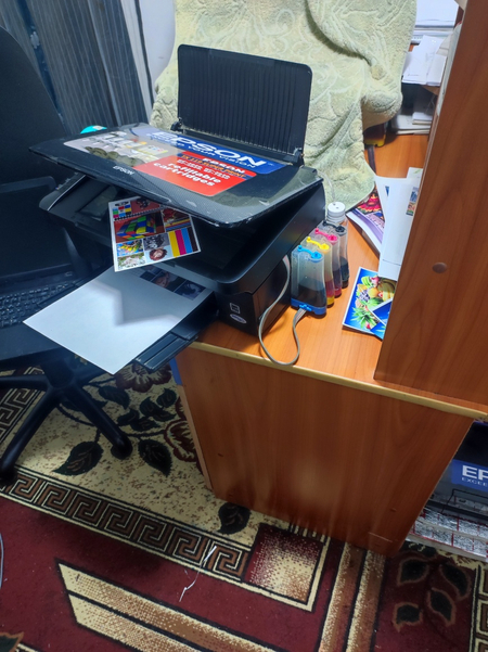 Epson L 119 tiniq tez ishlidii prabegi 500 ta, dyuz 100% idialni