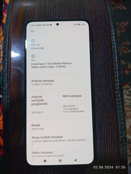 Redmi note 12 pro karobka bor.