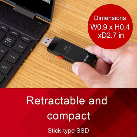 Портативный SSD BUFFALO 1TB USB 3.2 (до 600MB/s) - Новый!