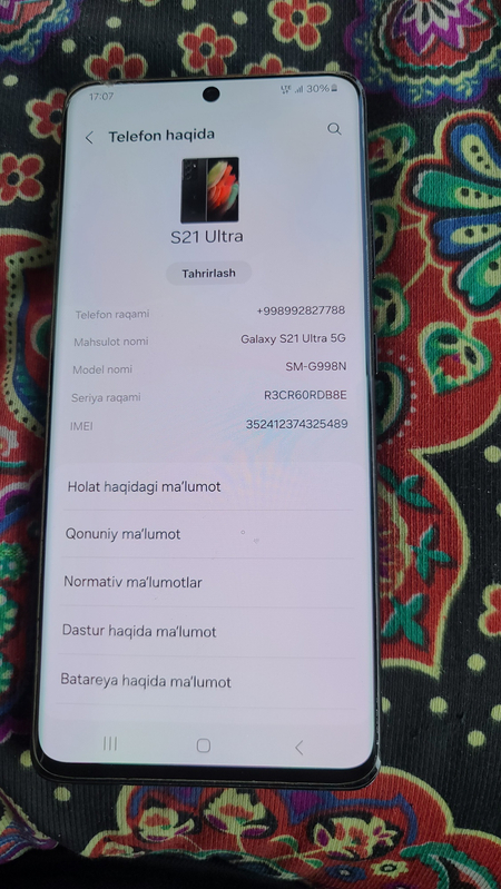 S21ultra 12+8/256gb