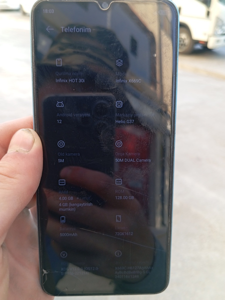 Infinix hot 30i ram4+4 rom128