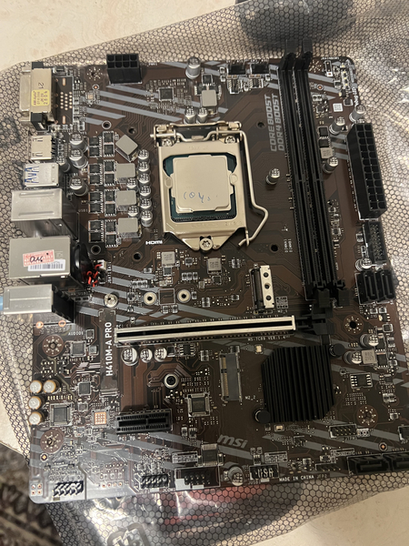 Материнская поата и процессор  H410M-A pro + Intel I5-10400