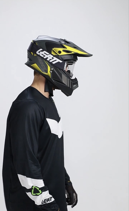 Мотошлем кроссовый SHOCK NEW MATT GREY/BLACK YELLOW размер L