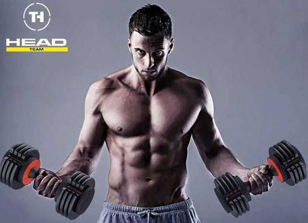 Гантели трансформер HEAD 50кг (25кг + 25кг)
