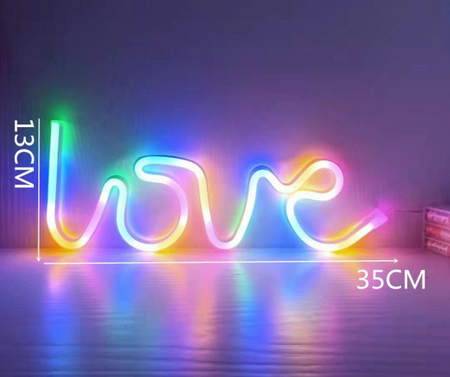 Love. Неоновая надпись подарок