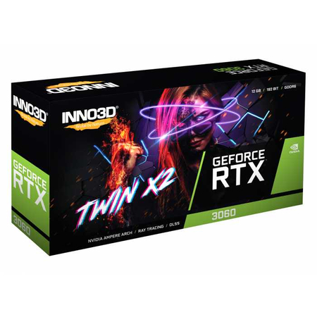 Игровая видеокарта NVIDIA INNO3D GeForce RTX 3060 Twin X2 12GbB GDDR6