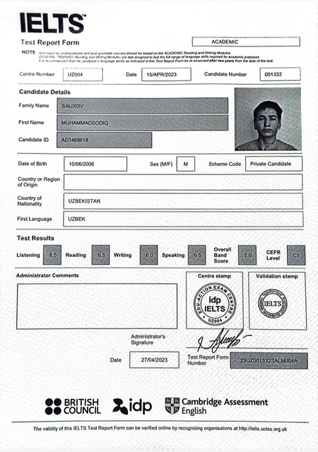 Репетитор по английскому языку IELTS 7
