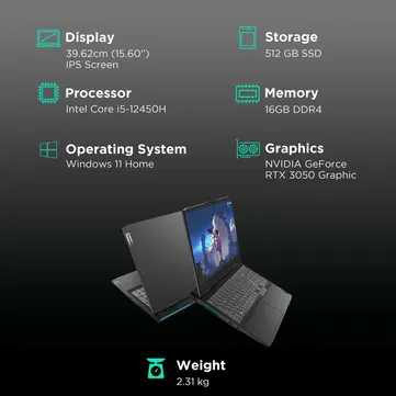 Lenovo Gaming 3 intel Core i5-12450H озу16гб 512ssd NVIDIA RTX 3050