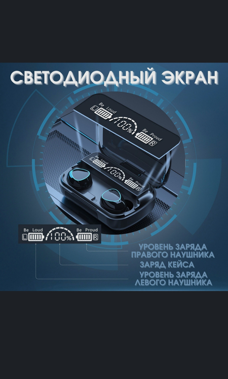 Беспроводные наушники TWS M10 (новые)