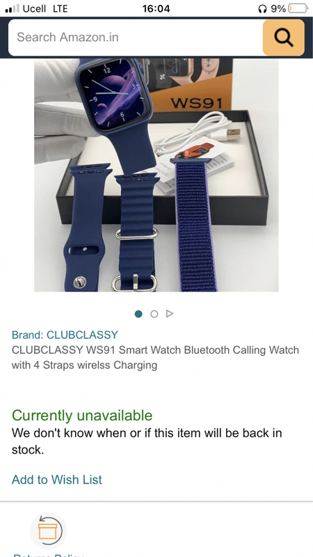 Ws91 model smartwatch