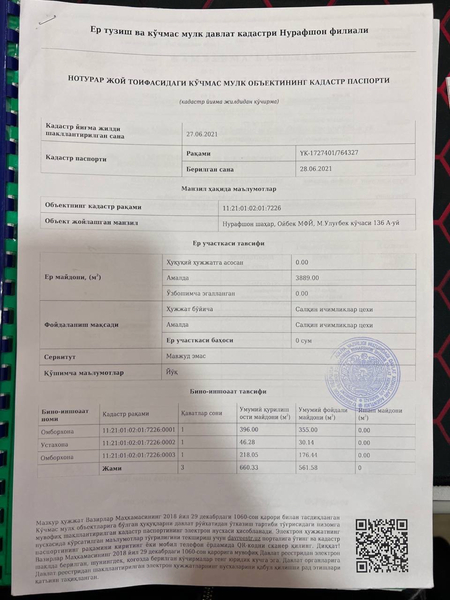 Продаётся место для любом виде производство (склады, цехи, ферма)