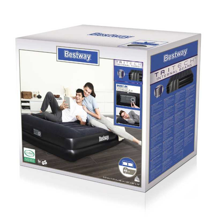 Надувной матрас-intex-203x152x42 см. Сумка, насос и Доставка бесплатно