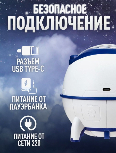 Ночник Bluetooth калонка звездное небо с пультом управления