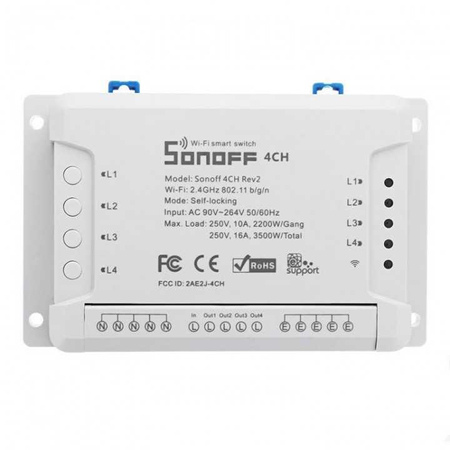 WiFi Контроллер (модуль) 4-канальный SONOFF 4CH R3