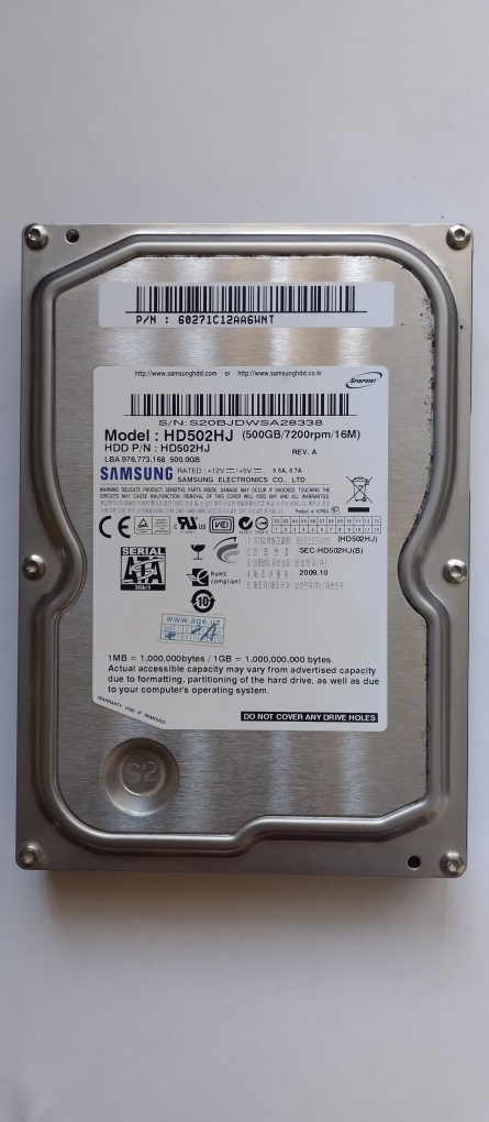 Хард 500 ГБ  Samsung - для Компьютеров.