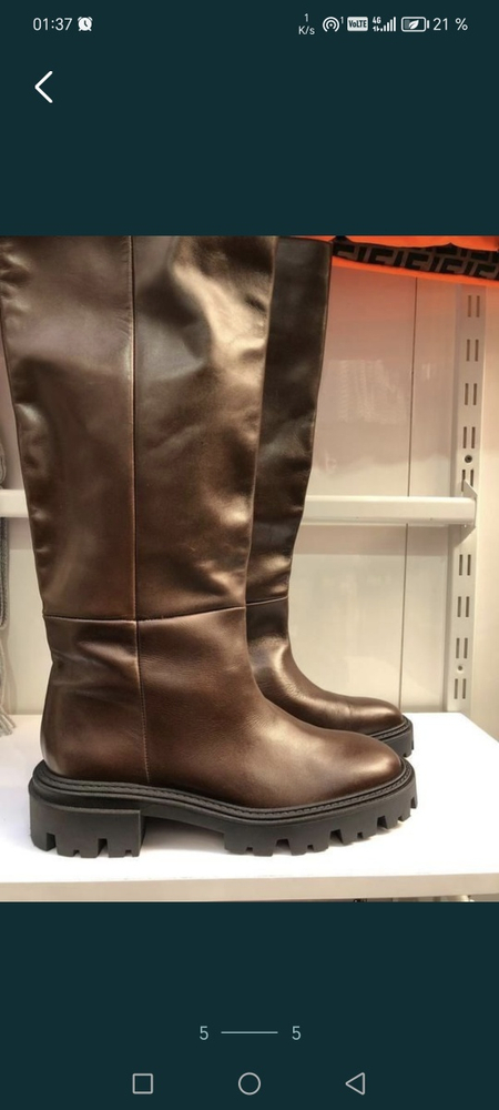 Сапоги натуральная кожа Zara 37