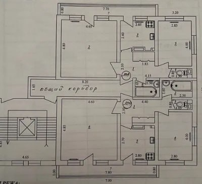 Осиё 2+2/5/9 Балкон  1*7м² Общ пл  60м²