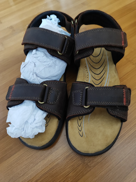 Мужские босоножки Clarks кожа.44 размер без большого подьема.
