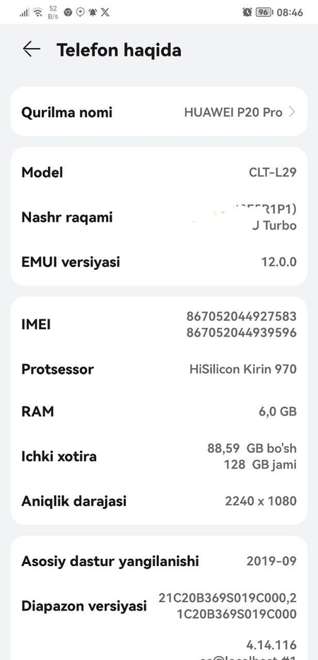 Huawei P20 pro  FLAGMAN telefon sotiladi!!!