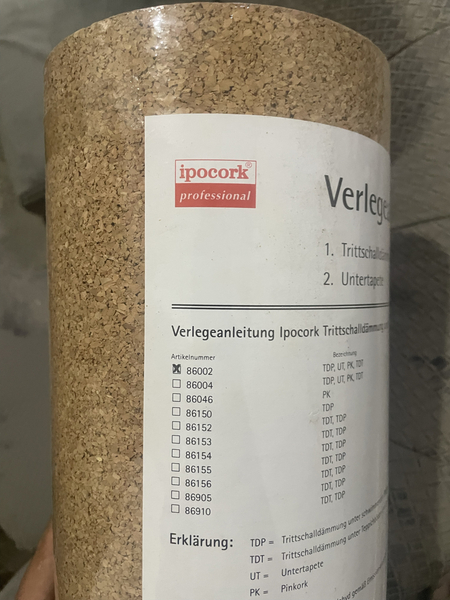 Подложка Ipacork Португалия 10*0,5м 2 мм (5кв.м рулон)