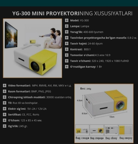 Mini PROYEKTOR  dastavka bor