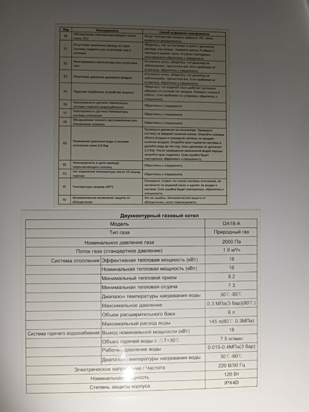 Котел двухконтурный 18 кВт