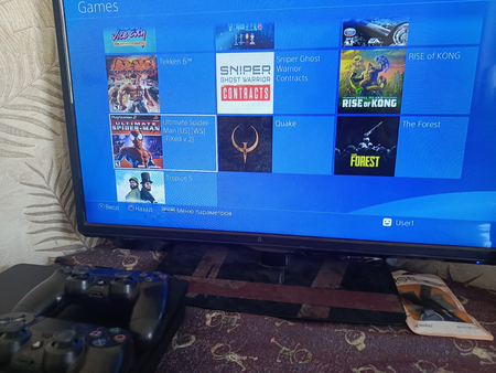#ps4 playstation 4 slim 1 tb v:6.72 proshivkali+60 ta oʻyin