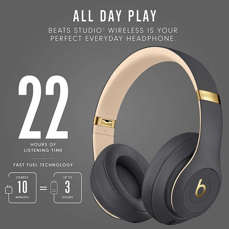 Beats Studio3 (Shadow Gray) Беспроводные наушники (новый ЗАПЕЧАТАННЫЙ)