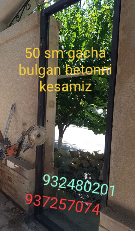 Almazniy reskada beton kesish almaznida beton teshish beton buzish xiz