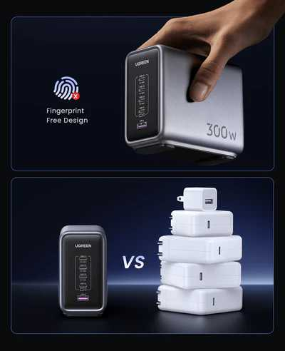 UGREEN Nexode 300W USB C GaN зарядное устройство-5 портов
