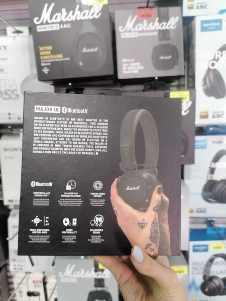 Наушники Marshall Mojor 3 Bluetooth, беспроводные наушники