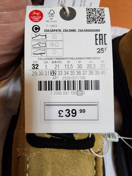 Ботиночки Zara 32 размер