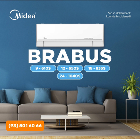 Кондиционер Midea , модель ALL EASY PRO , BRABUS - 12 / İNVERTER